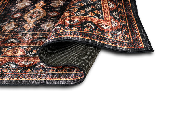 Tokyo Rugs Collection – Red Contemporary Printed Polyester Rugs ...