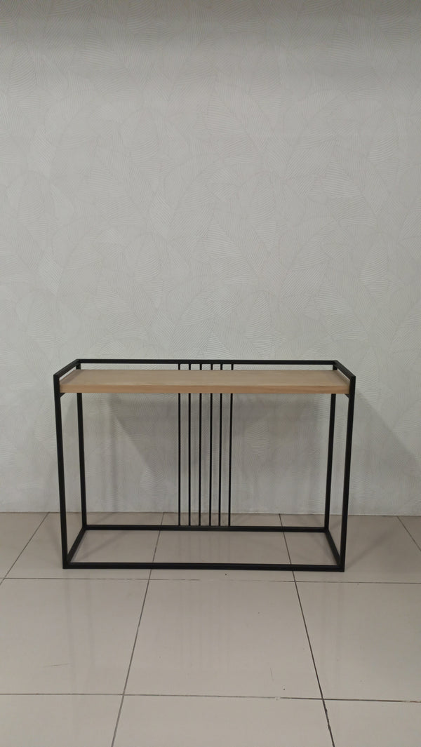 Wild Server – Designer Oak Veneer & Black Steel Server Table ...