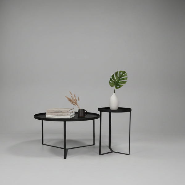 Saffron Nesting Coffee Table Set – Black Steel | Sold Together ...
